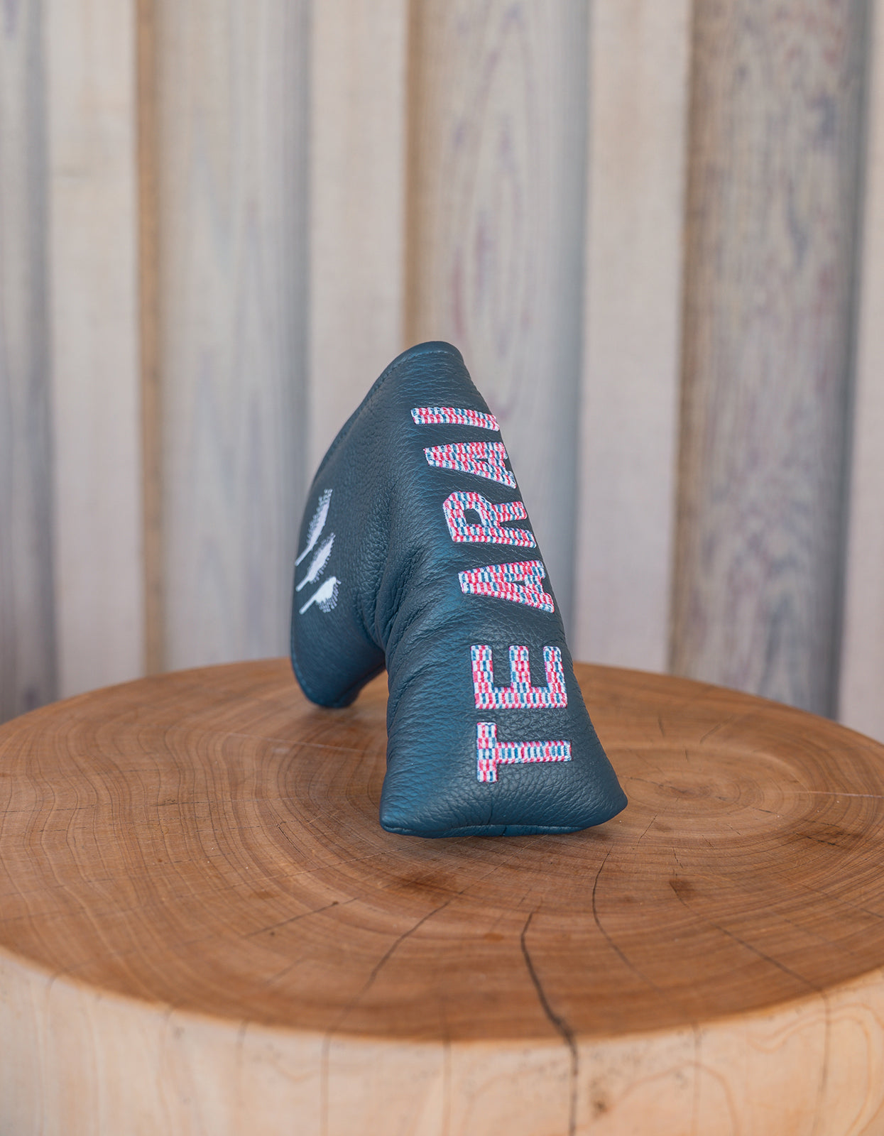 Vanto Putter Cover Navy/Red Chain Stitch – Te Arai Links